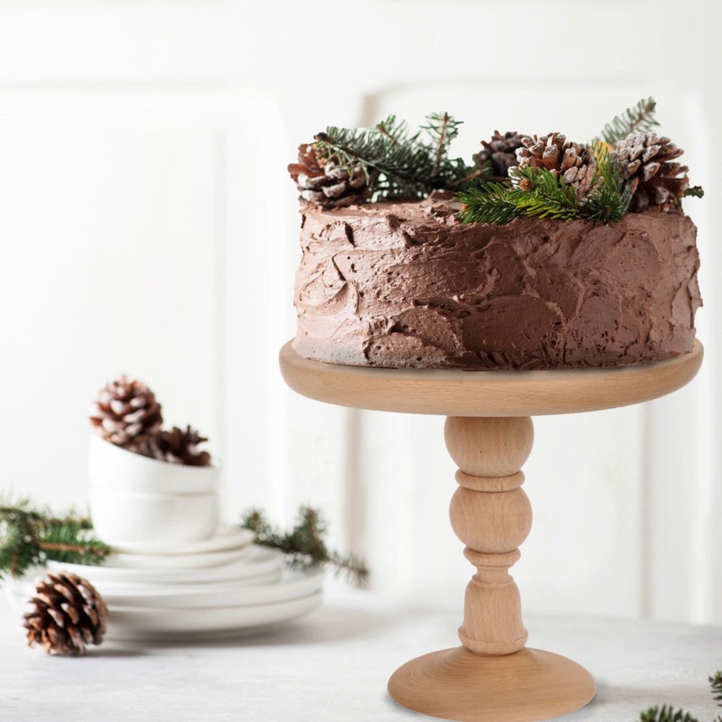 Wood Cake Stand - Etsy