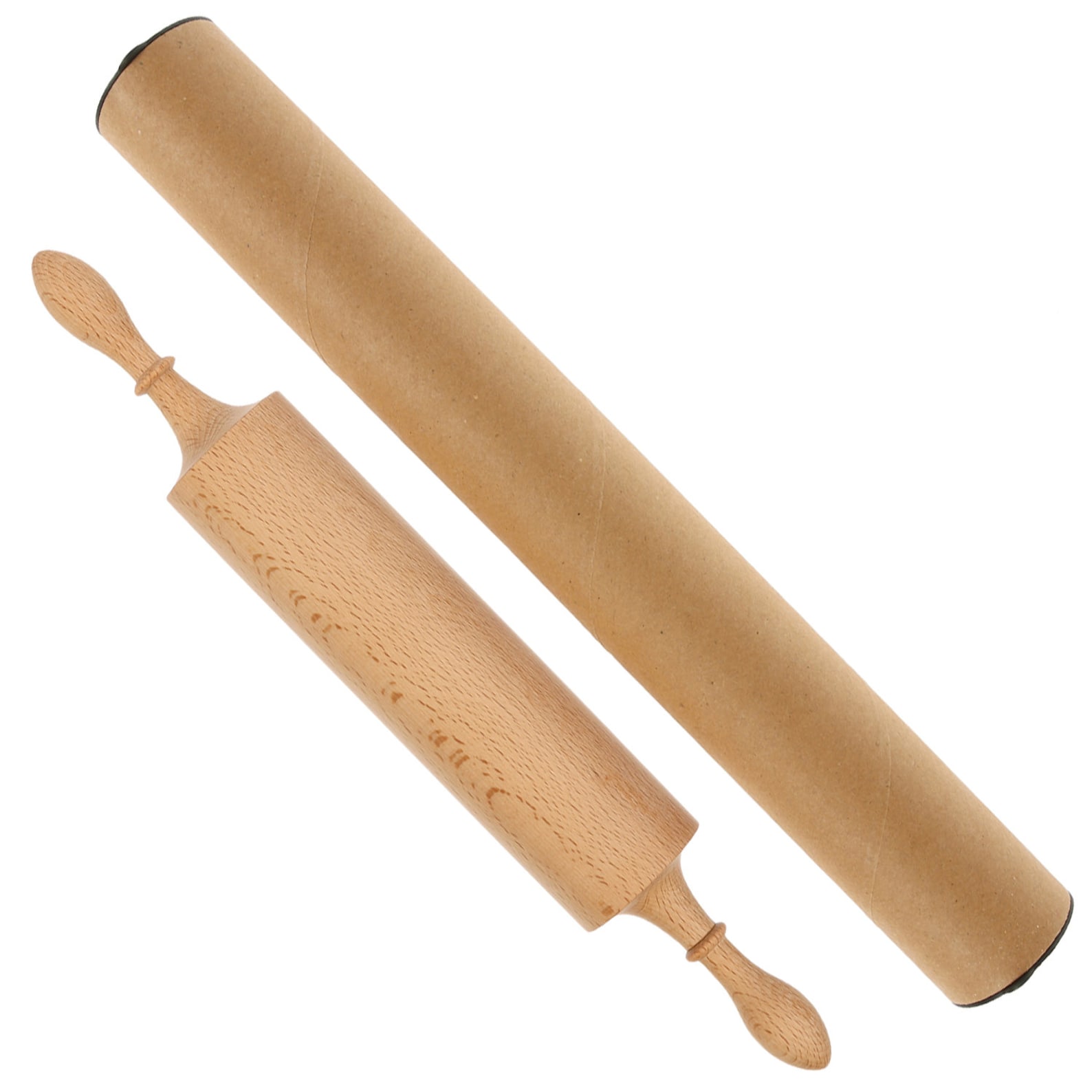 Solid Wood Pastry Roller 35 Cm and 50 Cm Classic, Rolling Pin, Baking ...