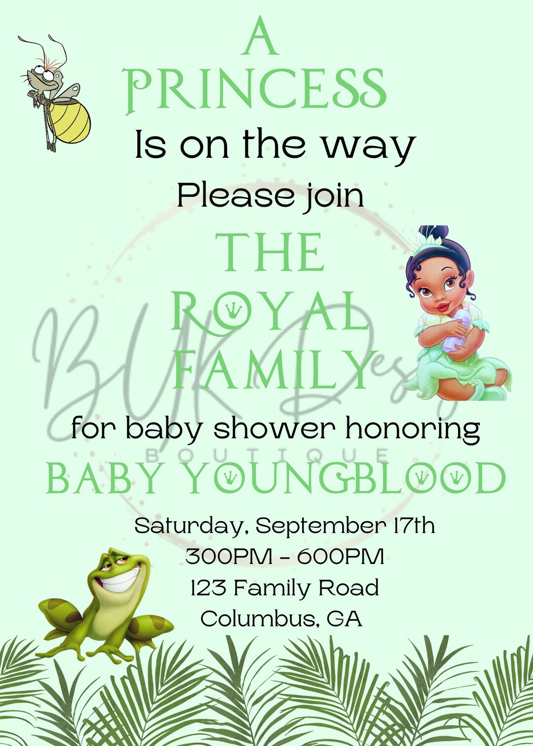 Princess and the Frog Baby Shower D.I.Y - Etsy