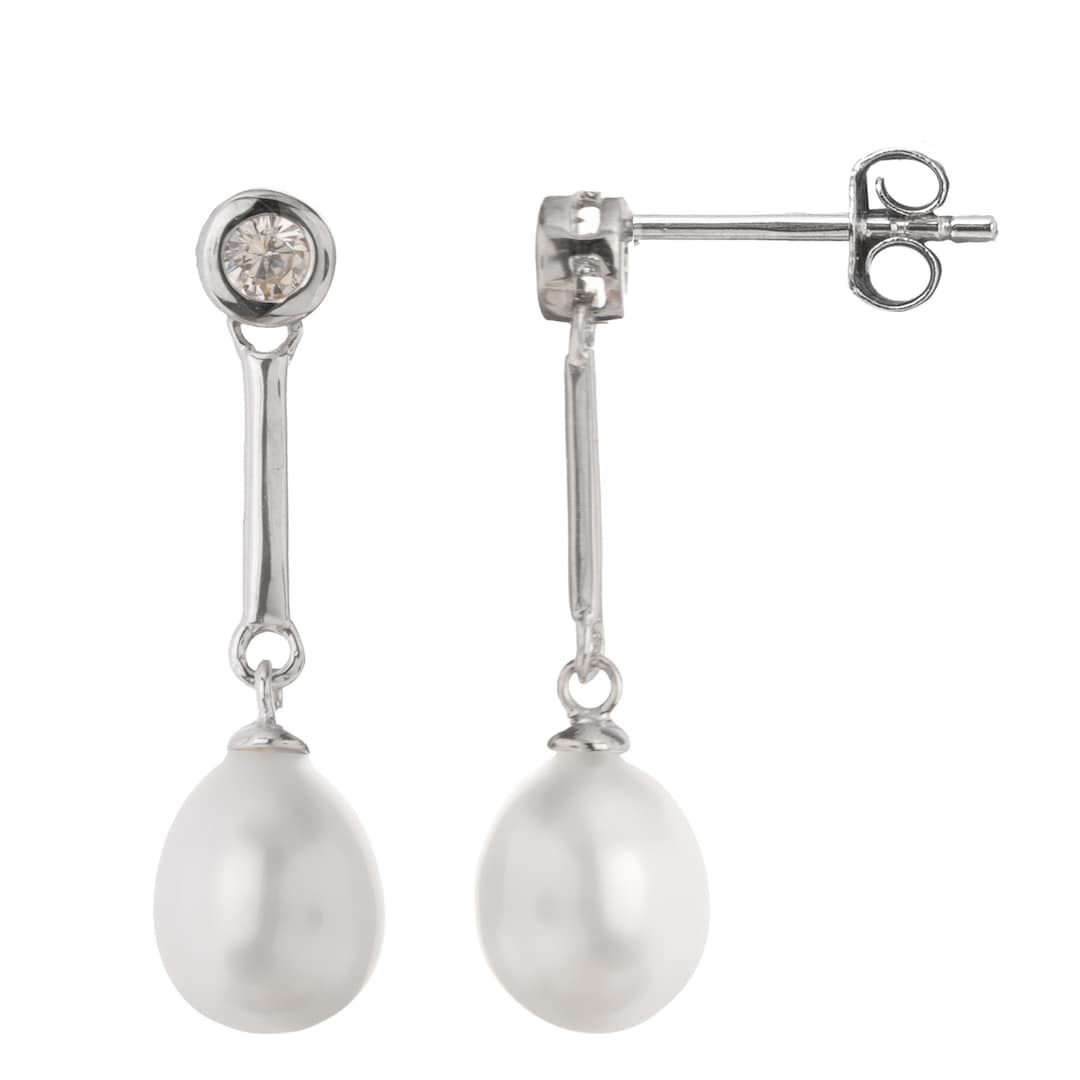 Pearl Drop Earrings, Queenie Design. - Etsy