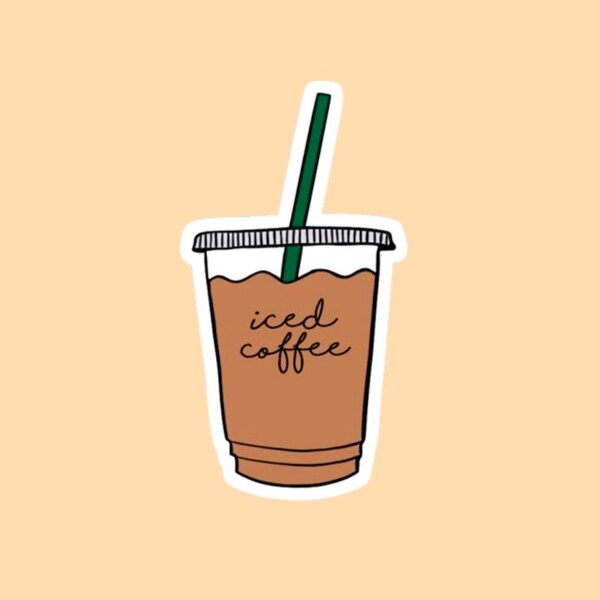Iced Coffee Sticker - Etsy