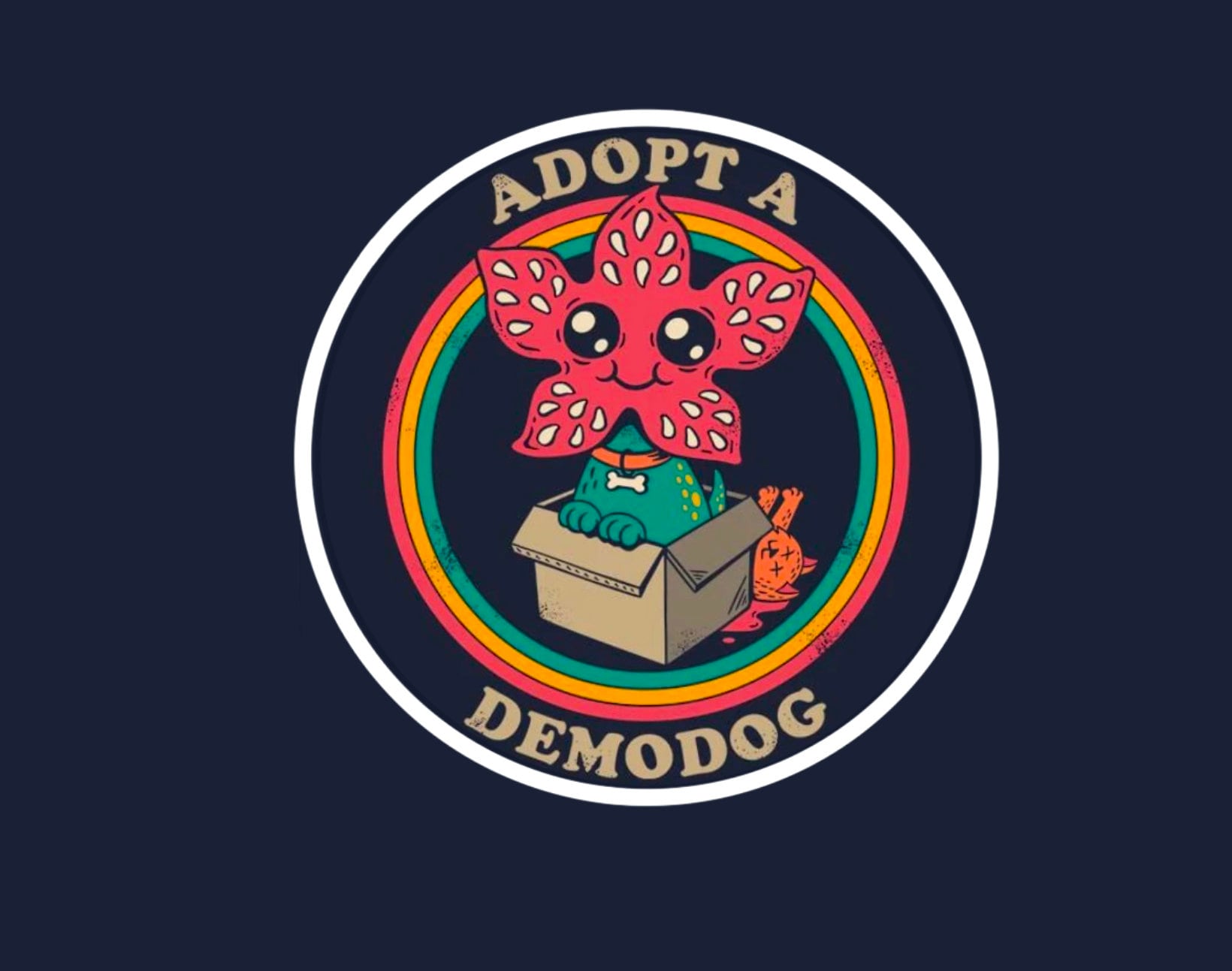 Stranger Things Sticker Adopt A Demodog Vinyl Waterproof - Etsy