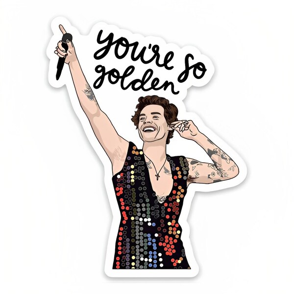 Golden Harry Styles - Etsy