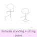 Stick Figure Statue Posters Deck 1 // Music Warm up Movement Activity ...
