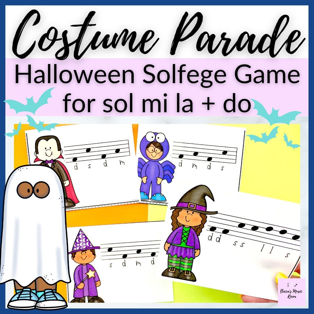 Do Halloween Costume Parade Game for Solfege Elementary Music Centers ...