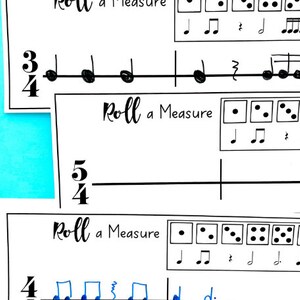 Roll a Measure Time Signature Game for Rhythm Music Centers for Piano ...