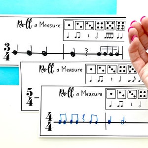 Roll a Measure Time Signature Game for Rhythm Music Centers for Piano ...