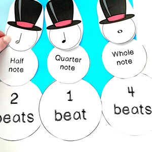 Snowman Rhythm Matching Game for Rhythm Names for Kids for Music ...