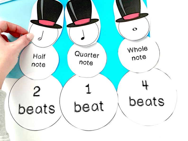 Snowman Rhythm Matching Game for Rhythm Names for Kids for Music ...
