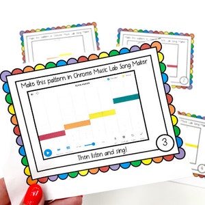 Pentatonic Chrome Music Lab Task Cards for Sol Mi La Do Re Music ...