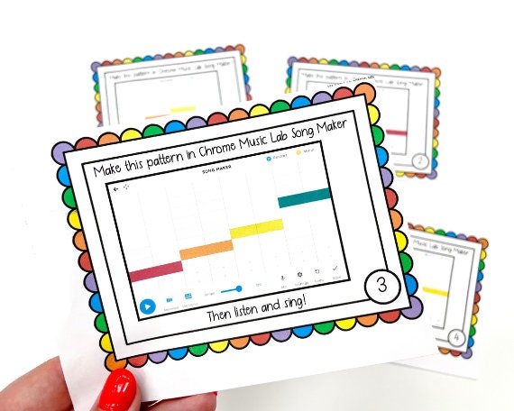 Pentatonic Chrome Music Lab Task Cards for Sol Mi La Do Re Music ...
