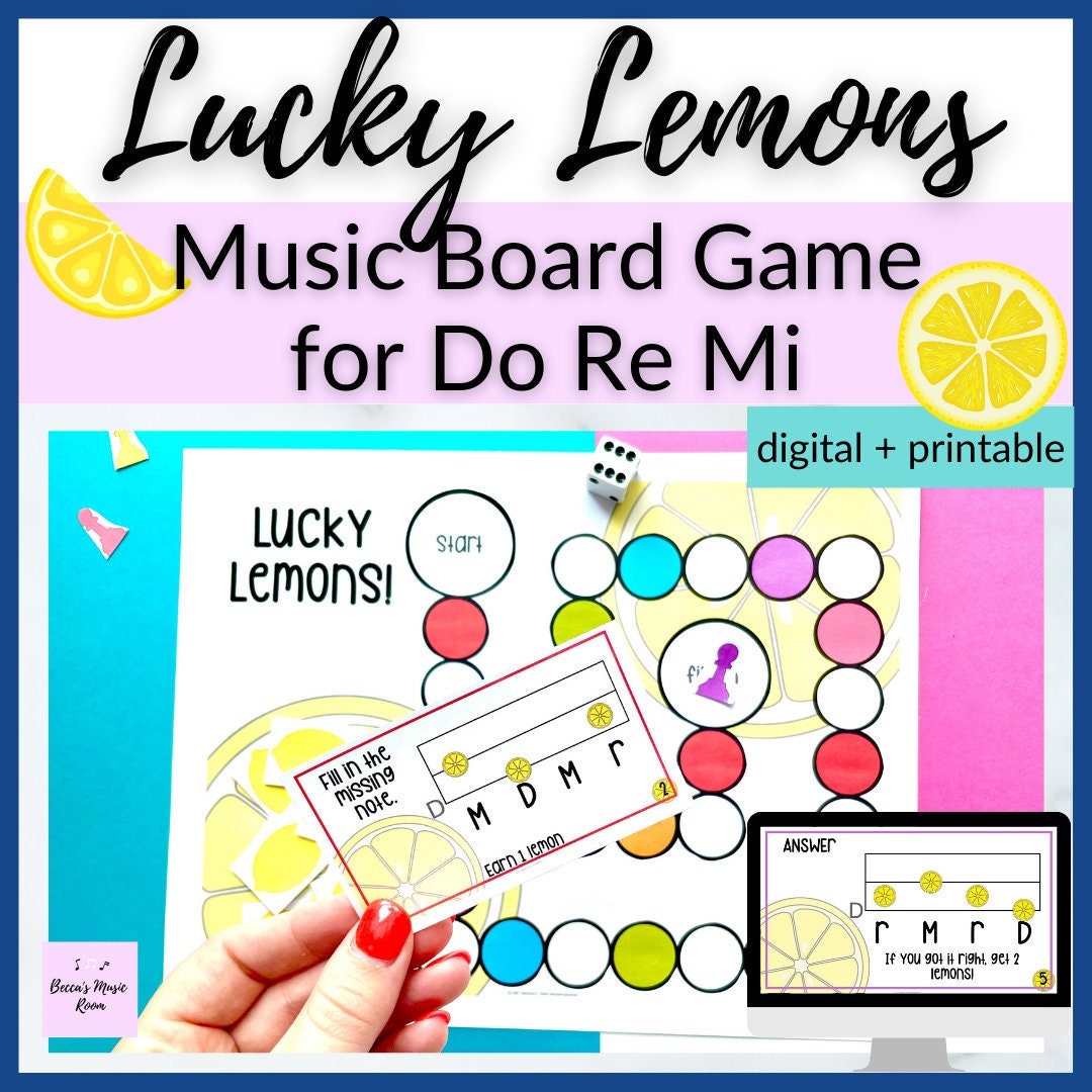 Lucky Lemons // Do Re Mi Printable AND Digital Board Game for - Etsy
