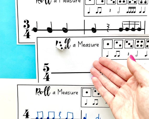 Roll a Measure Time Signature Game for Rhythm Music Centers for Piano ...