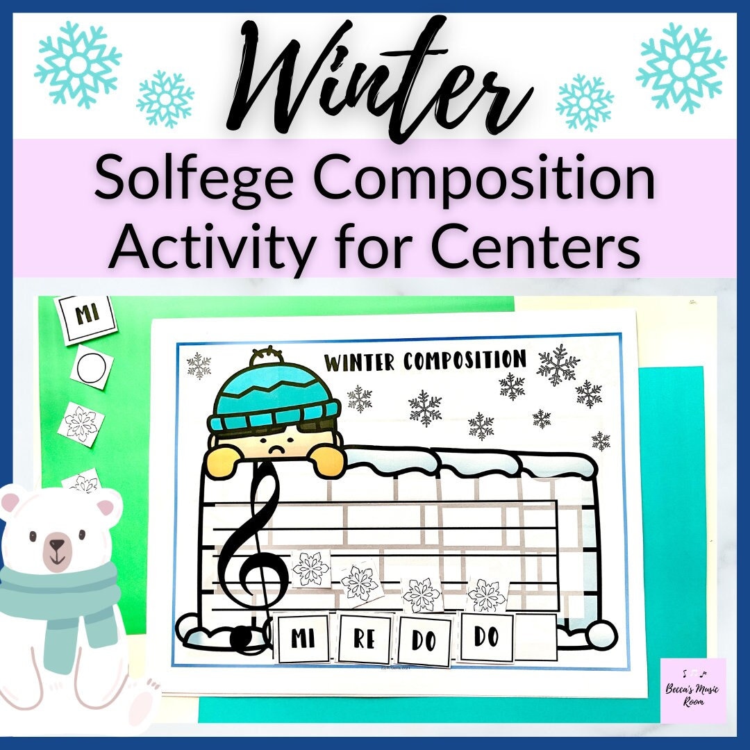 Winter Solfege Composition Activity for Elementary Music Centers for ...