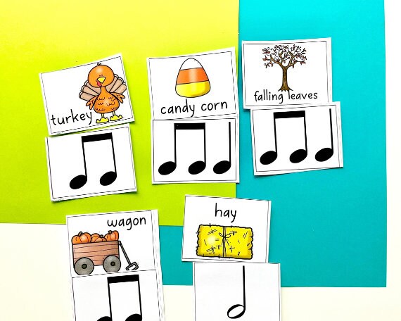 Fall Pumpkin Printable Rhythm Manipulatives Composition Activity for ...