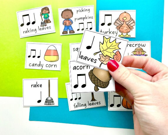 Fall Pumpkin Printable Rhythm Manipulatives Composition Activity for ...
