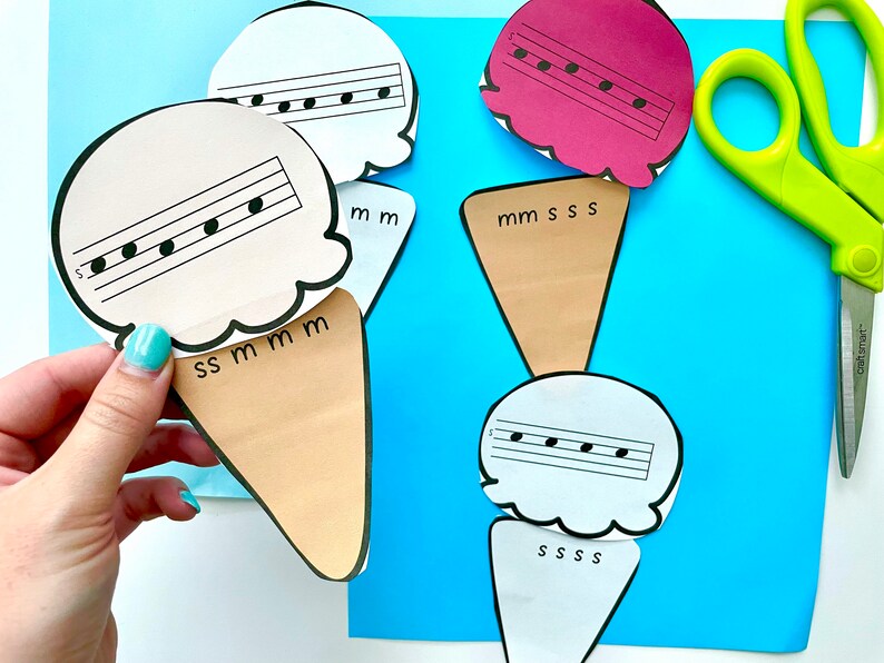 Sol Mi // Ice Cream Solfege Matching Game for Summer or End of Year ...