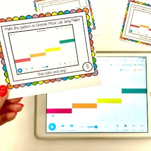 Pentatonic Chrome Music Lab Task Cards for Sol Mi La Do Re Music ...