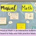 Musical Math Interactive Bulletin Board for Elementary Music, Band ...