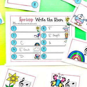 Back to School Treble Clef Write the Room for Elementary Music Lessons ...
