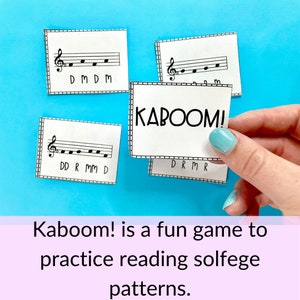 Sol Mi Kaboom! // Printable Solfege Game for Elementary Music Centers ...