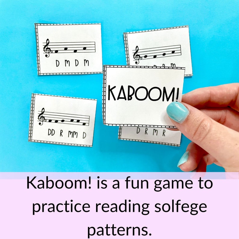 Sol Mi Kaboom // Printable Solfege Game for Elementary Music - Etsy