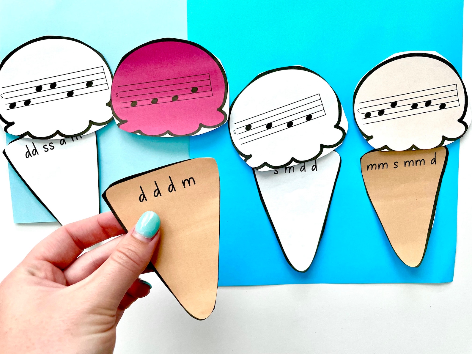 Sol Mi La Do // Ice Cream Solfege Matching Game for Summer or End of ...