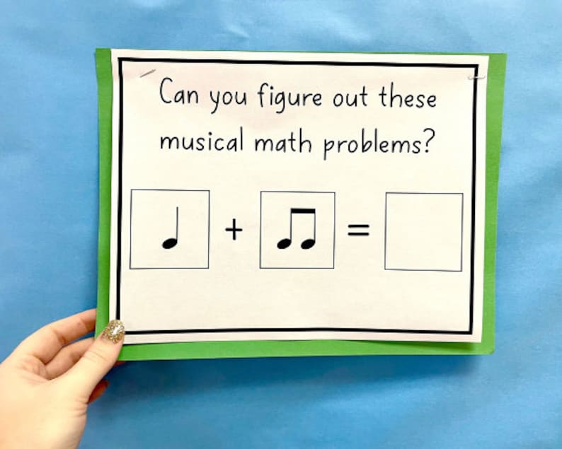 Musical Math Interactive Bulletin Board for Elementary Music, Band ...