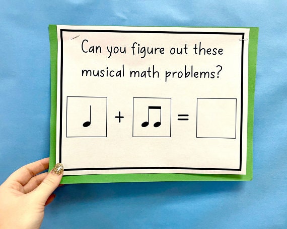 Musical Math Interactive Bulletin Board for Elementary Music, Band ...
