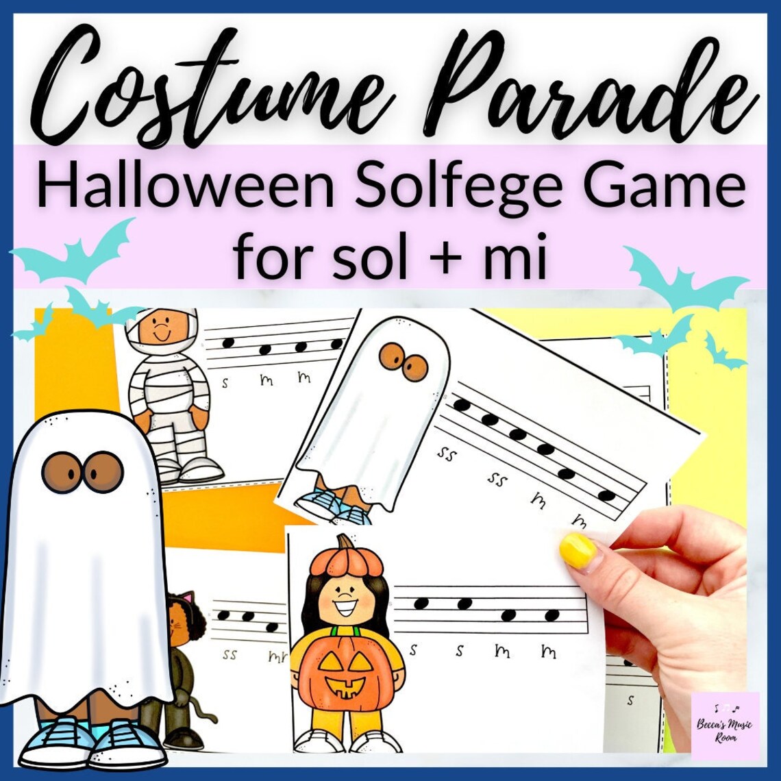 Sol Mi Halloween Costume Parade Game for Solfege Elementary Music ...