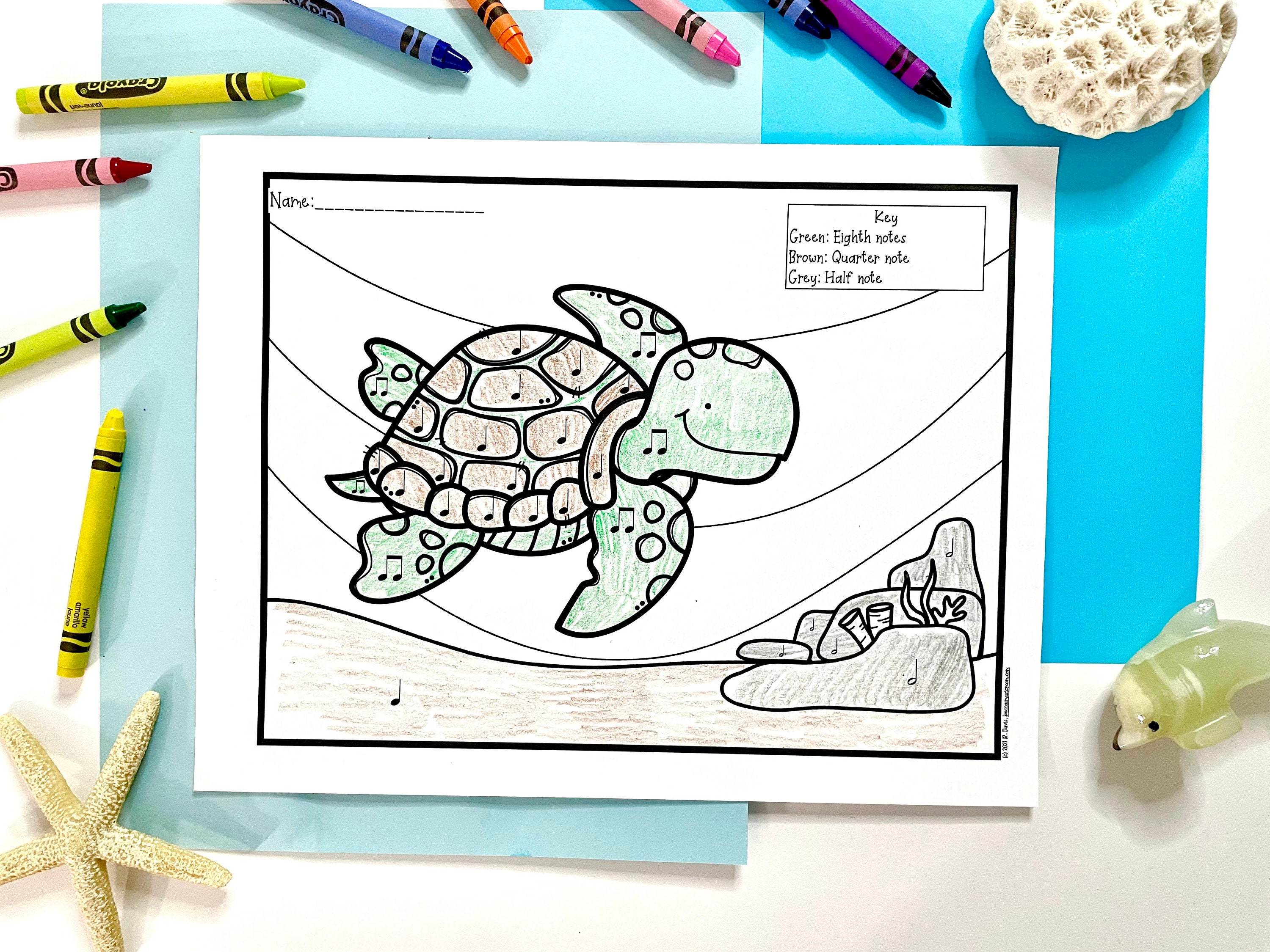 Quarter Note Coloring Pages