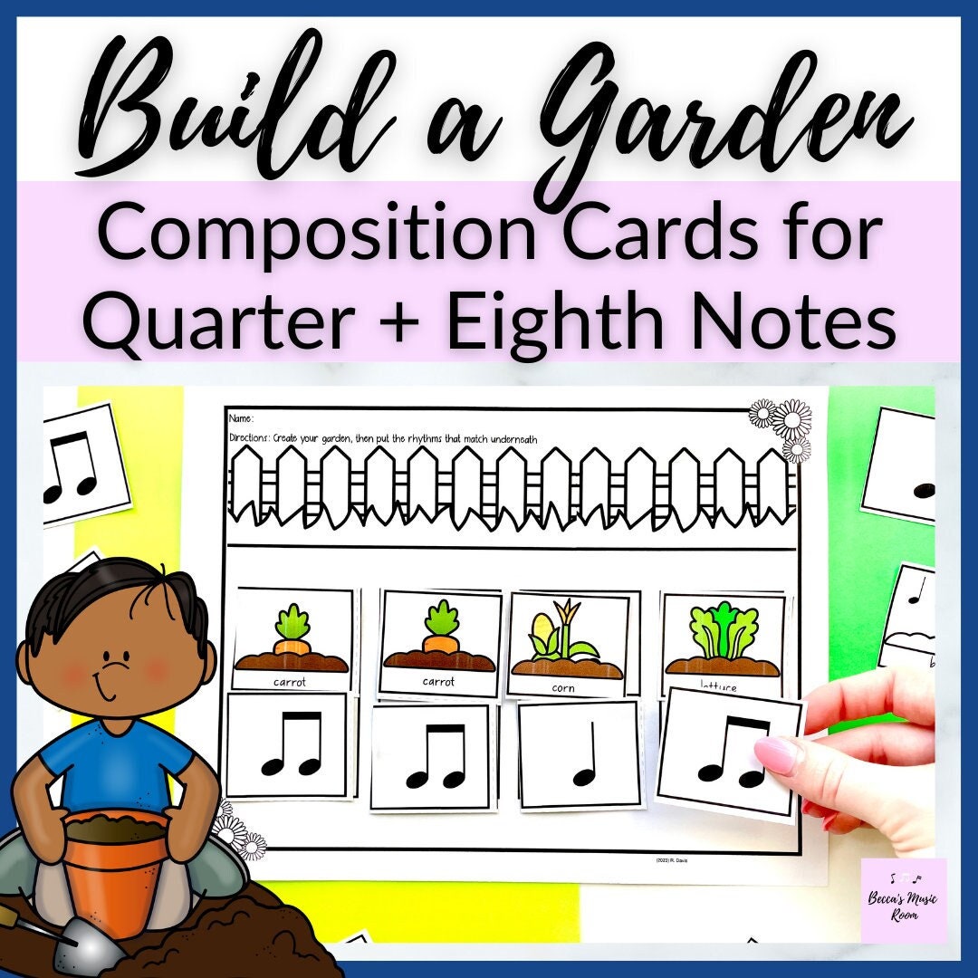 Vegetable Garden Printable Rhythm Manipulatives + Composition Activity ...