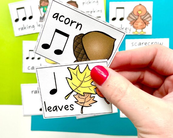 Fall Pumpkin Printable Rhythm Manipulatives + Composition Activity for ...
