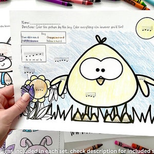 Sol Mi La Do Spring Color by Note Worksheets // Solfege Coloring Sheets ...