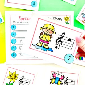 Back to School Treble Clef Write the Room for Elementary Music Lessons ...