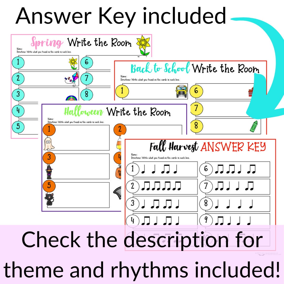 Winter Rhythm Write the Room for Sixteenth Notes Music Review Activity ...