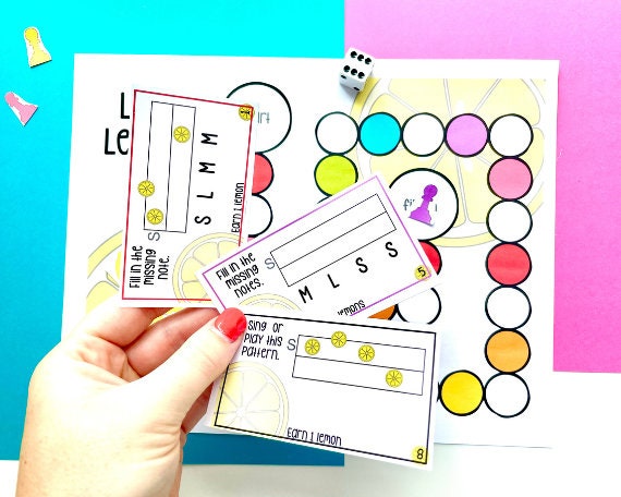 Lucky Lemons // Sol Mi La Printable AND Digital Board Game for Solfege ...
