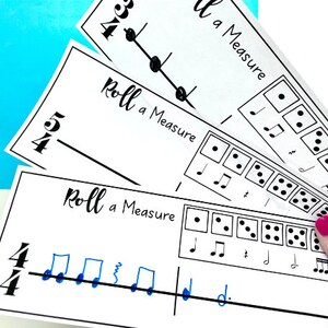Roll a Measure Time Signature Game for Rhythm Music Centers for Piano ...