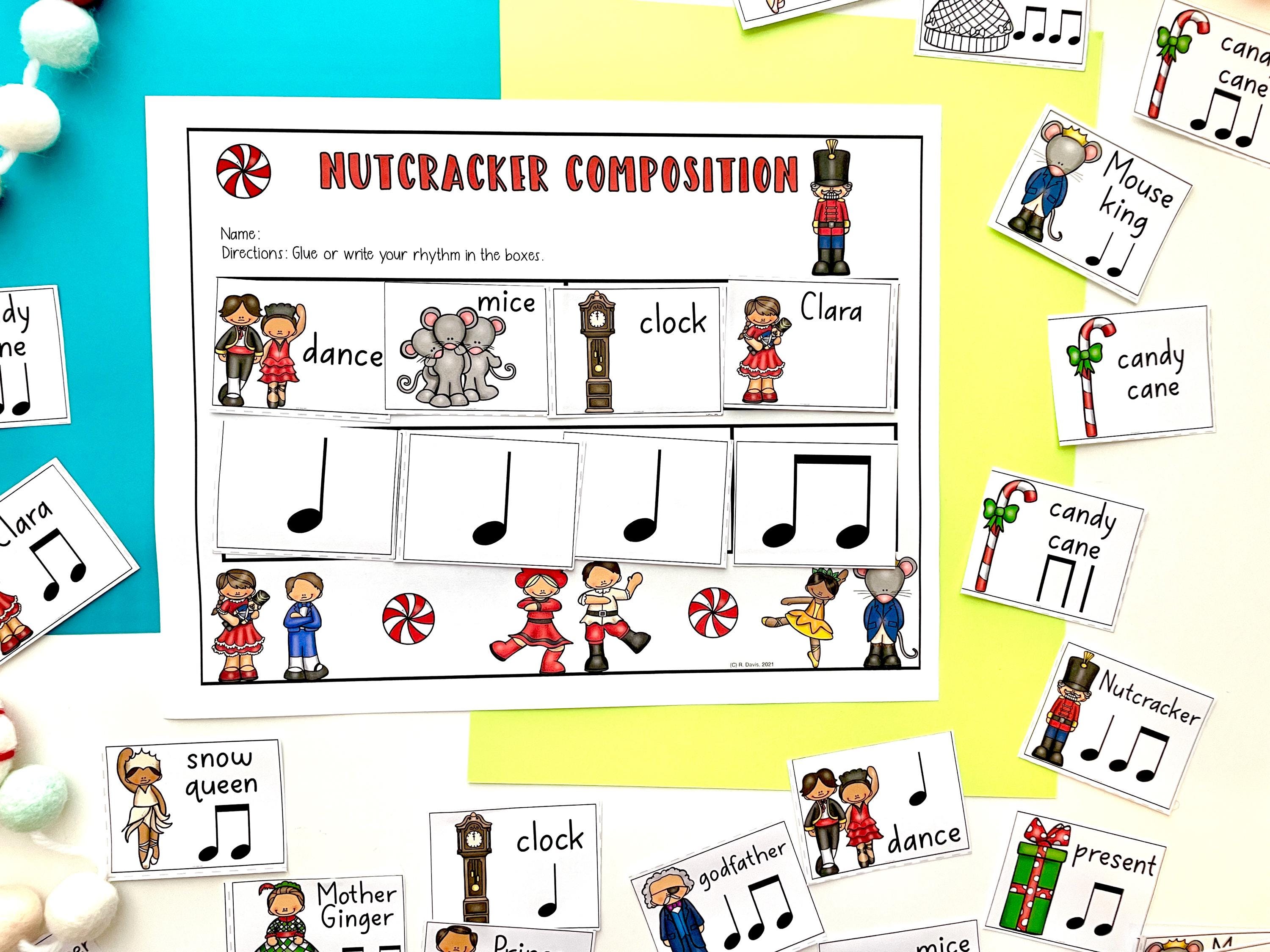 Nutcracker Ballet Printable Rhythm Manipulatives + Composition Activity ...