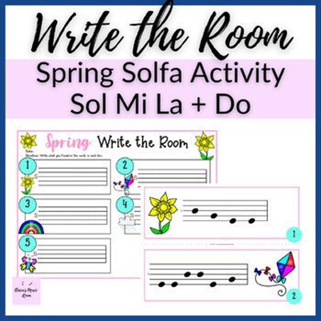 Sol Mi La Do Spring Melody Write the Room Solfege Patterns Lessons for ...
