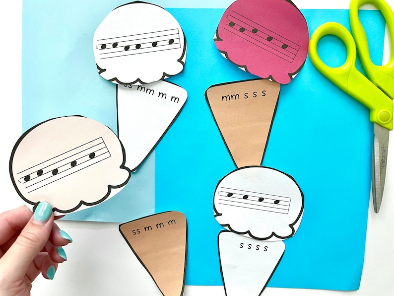 Sol Mi // Ice Cream Solfege Matching Game for Summer or End of Year ...