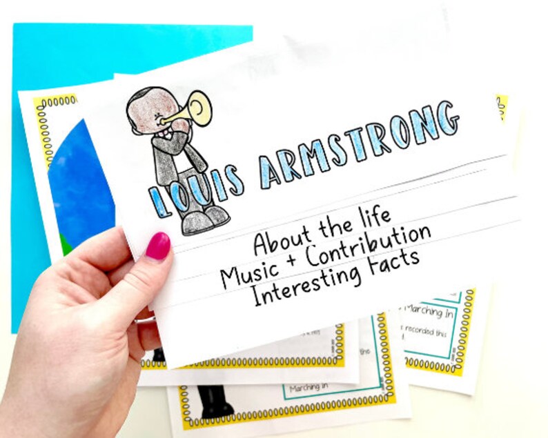 Louis Armstrong Printable Activities, Posters, Bulletin Board Set About ...