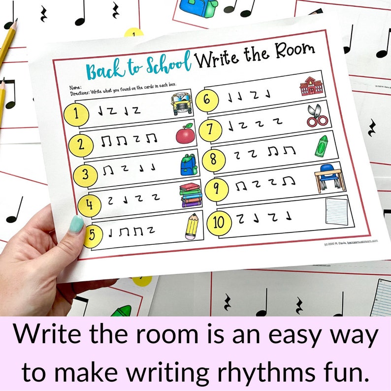 Ti Tika AND Tika Ti Sixteenth Notes Back to School Rhythm Write the ...