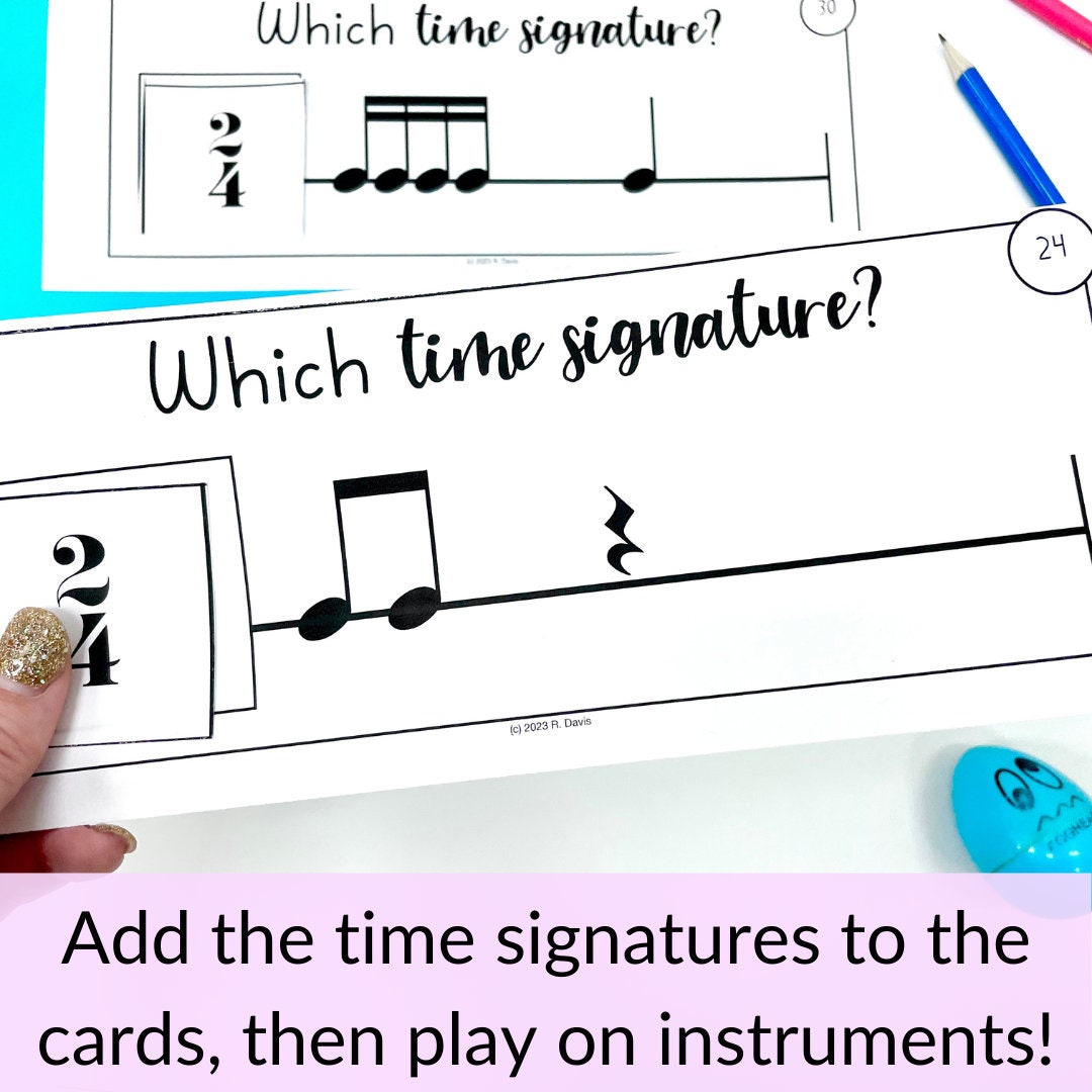 Time Signature Task Card Game for Rhythm Elementary Music Centers for ...