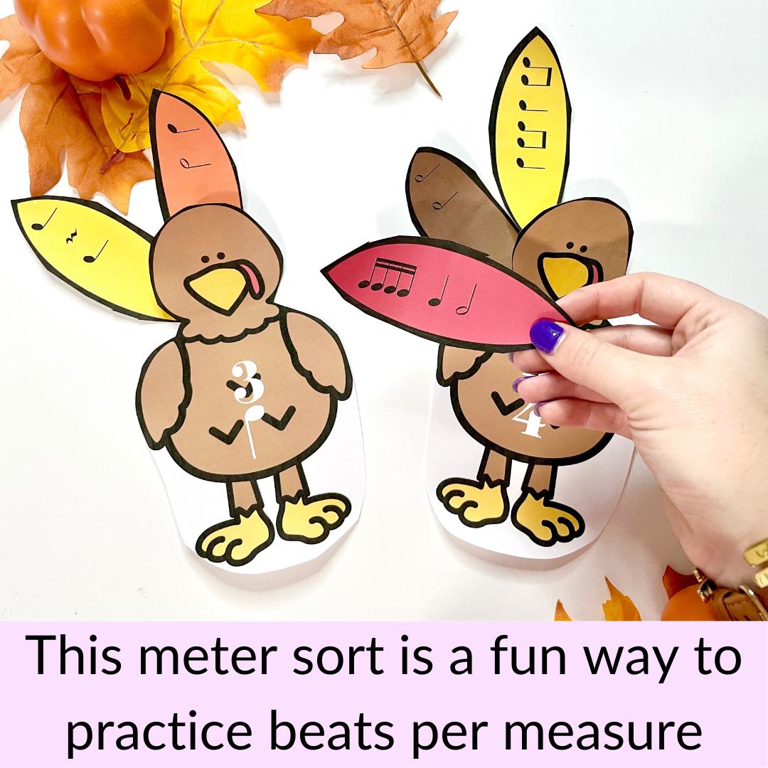 Turkey Meter Sort for Rhythm Elementary Music Centers During ...