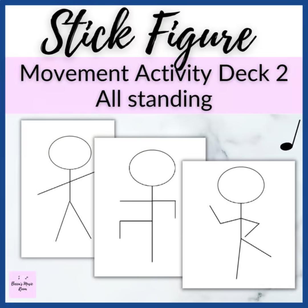 Stick Figure Statue Posters Deck 2 // Standing Only Music Warm up ...