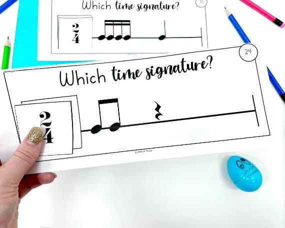 Time Signature Task Card Game for Rhythm Elementary Music Centers for ...