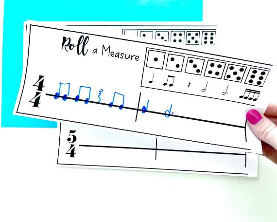 Roll a Measure Time Signature Game for Rhythm Music Centers for Piano ...