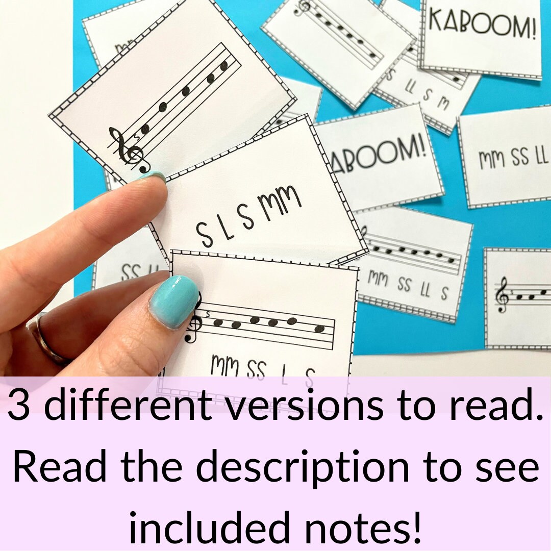 Sol Mi Kaboom // Printable Solfege Game for Elementary Music Centers ...