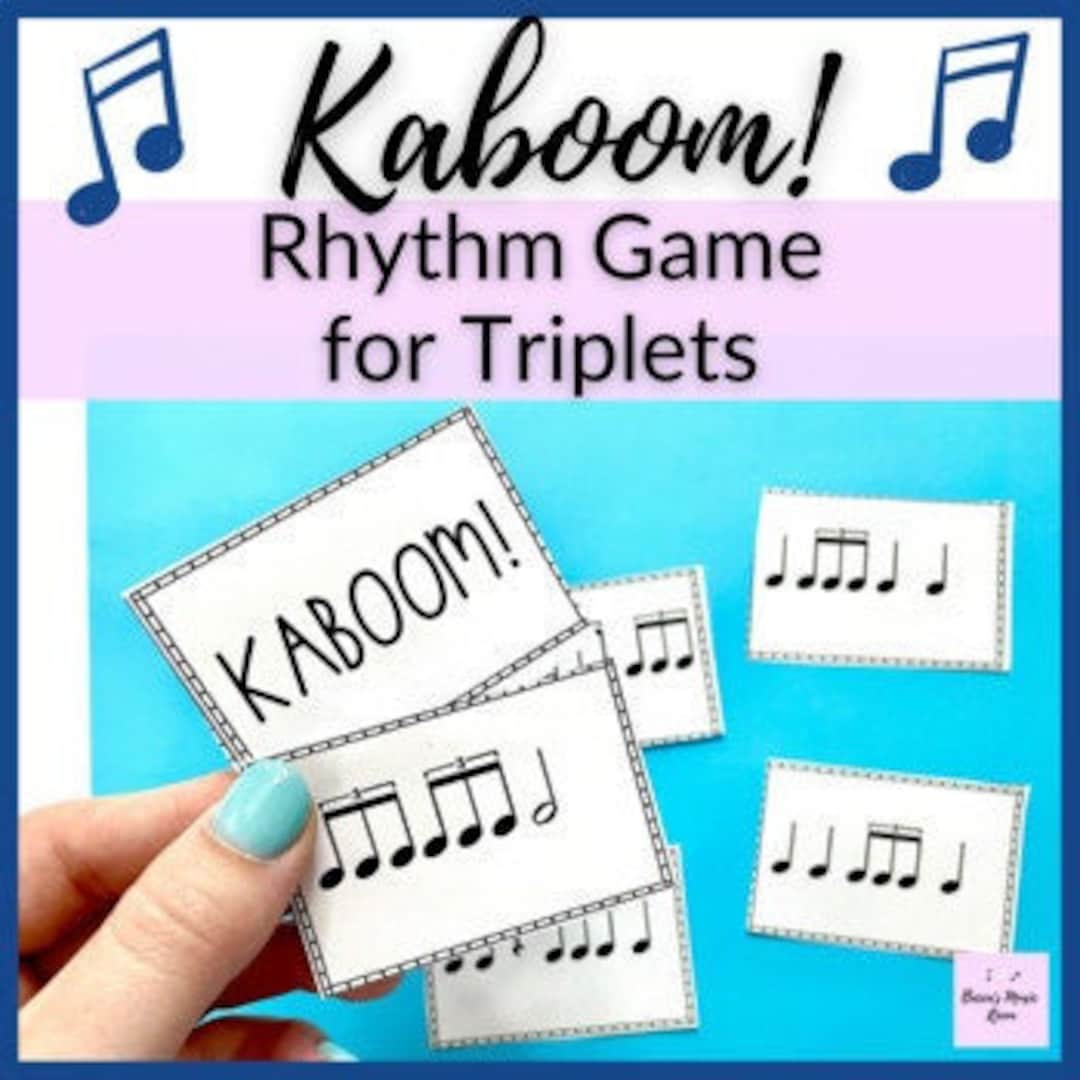 Triplet Kaboom! Rhythm Game for Piano Lessons, Homeschool Music Class ...
